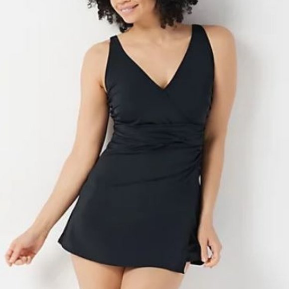 Denim&Co | Swim | Denim Co Beach Wrapfront Swim Dress | Poshmark